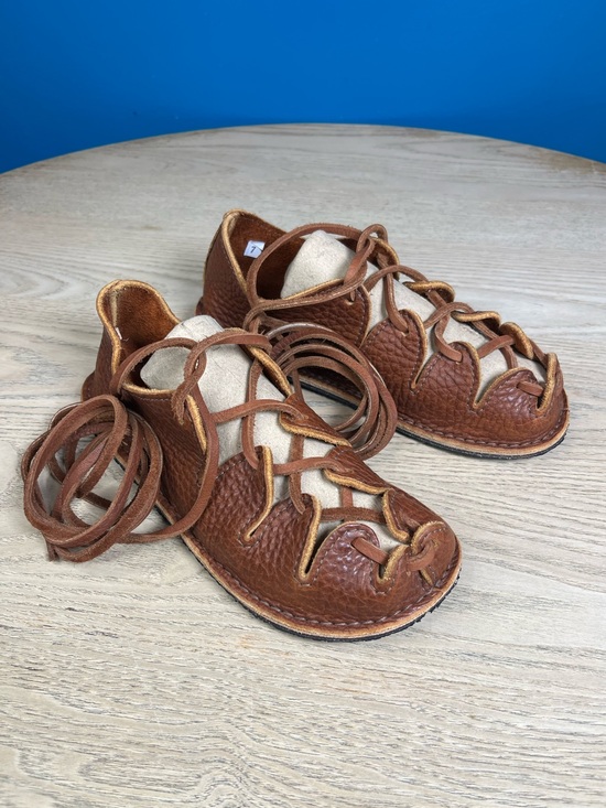 Nativearth | Shoes | Nativearth Ghilles Leather Gladiator Wrap Sandals ...
